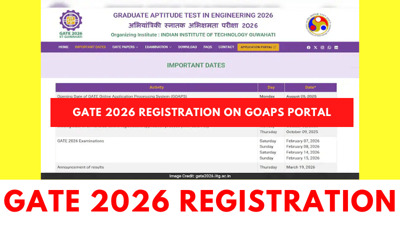 GATE 2026 Registration Begins August 28, 2025: Key Dates, How to Apply ...